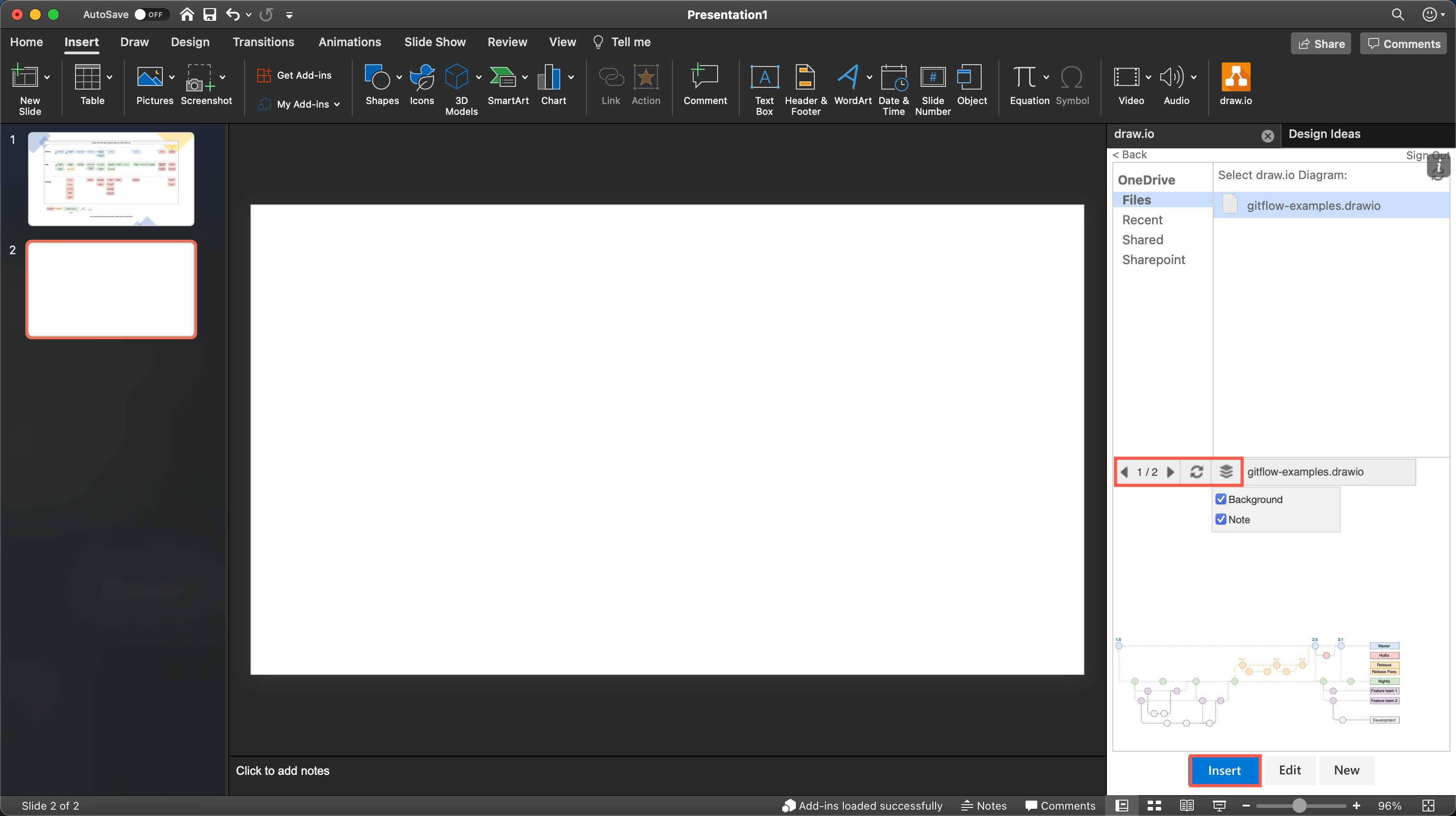 Embed diagrams in PowerPoint | draw.io